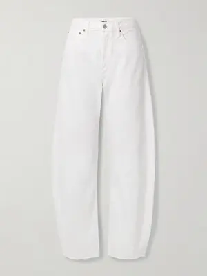 AGOLDE Luna High-rise Barrel-leg Jeans - White