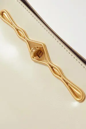 METIER Fernando Jorge Ease Embellished Glossed-leather Clutch - White