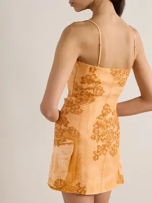Acne Studios Gathered Printed Mini Dress
