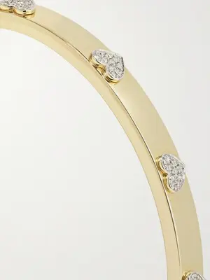 SYDNEY EVAN 14 Karat Yellow And Diamond Bangle