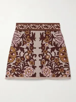 Cara Cara Lindy Floral Jacquard-knit Mini Skirt - Multi
