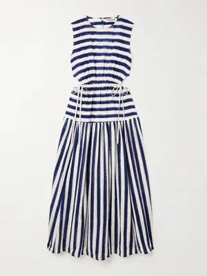 EMPORIO SIRENUSE Net Sustain Pulcheria Striped Maxi Dress - Blue