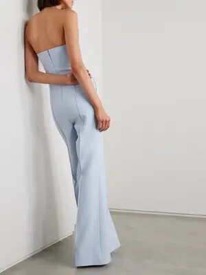 Roland Mouret Strapless Crepe Jumpsuit