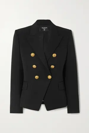 Balmain Double-breasted Wool-twill Blazer