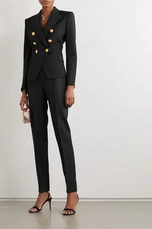 Balmain Double-breasted Wool-twill Blazer