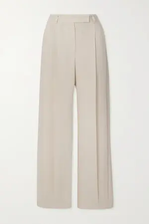 Brunello Cucinelli Pleated Woven Straight-leg Pants