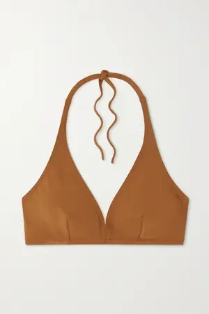 ERES Les Essentiels Gang Halterneck Triangle Bikini Top - Brown