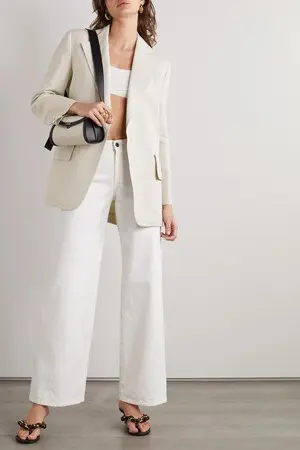 Max Mara Mosa Cotton And Linen-blend Blazer