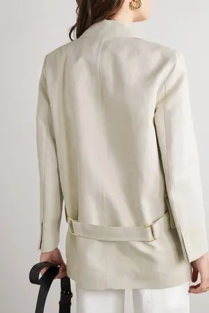 Max Mara Mosa Cotton And Linen-blend Blazer