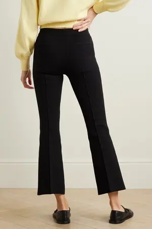 HIGH SPORT Kick Cropped Flared Pants - Black