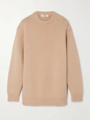 Chloé Cotton And Cashmere-blend Sweater