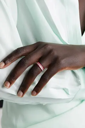 Lauren Rubinski 14-karat Gold, Enamel And Diamond Ring