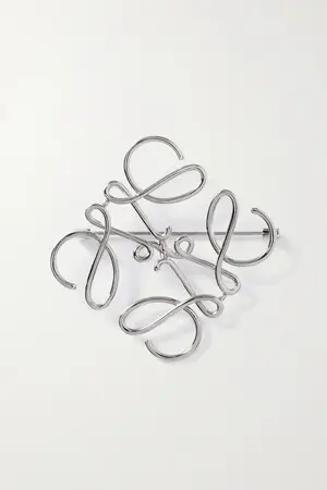 Loewe Tone Anagram Brooch - Silver