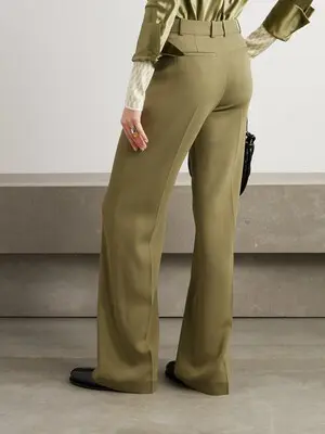 JOSEPH Morissey Cady Wide-leg Pants - Green