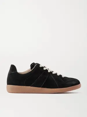 MAISON MARGIELA Replica Suede Sneakers - Black