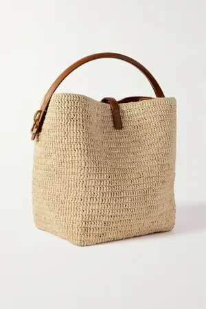 Saint Laurent Le 37 Raffia Bucket Bag