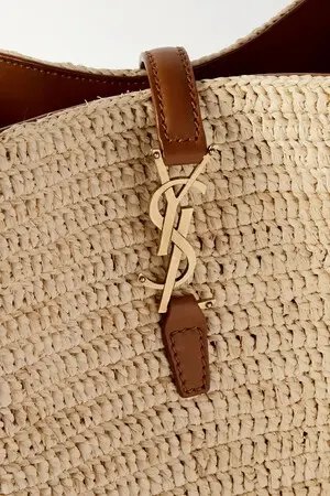 Saint Laurent Le 37 Raffia Bucket Bag
