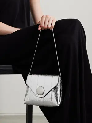 Khaite Bobbi Metallic Eel Shoulder Bag