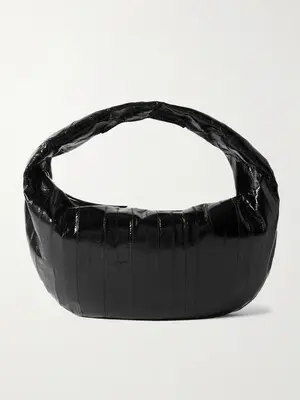 Khaite Olivia Medium Textured-leather Tote - Black