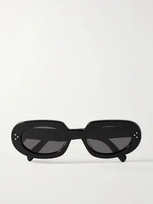 Celine Bold Oval-frame Sunglasses - Black