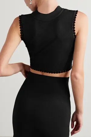 Victoria Beckham Cropped Stretch-knit Tank