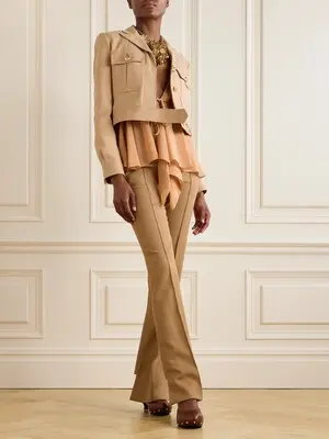 Chloé Cropped Cotton-drill Jacket