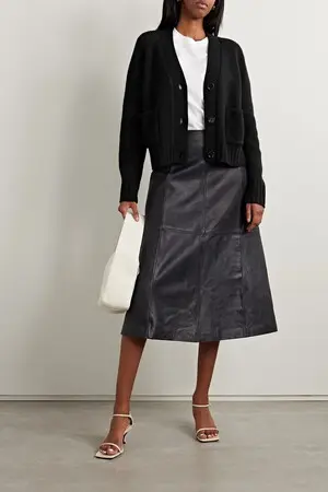 ALLUDE Wool And Cashmere-blend Cardigan - Black