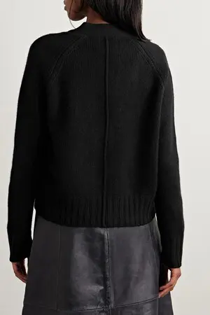 ALLUDE Wool And Cashmere-blend Cardigan - Black