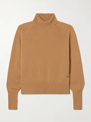 Victoria Beckham Wool Turtleneck Sweater - Brown