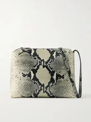 Khaite Lina Medium Snake-effect Leather Shoulder Bag - Neutrals