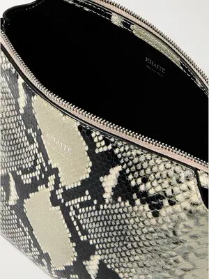 Khaite Lina Medium Snake-effect Leather Shoulder Bag - Neutrals