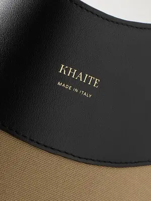 Khaite Lotus Medium Leather-trimmed Canvas Tote