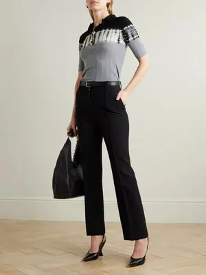 Victoria Beckham Cropped Bootcut Crepe Pants