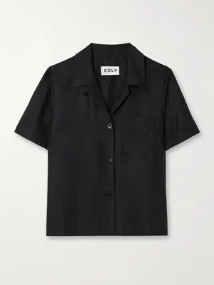 CDLP Lyocell Pajama Shirt - Black