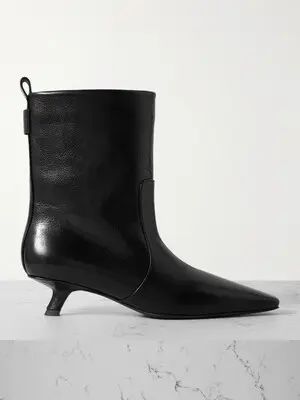 Brunello Cucinelli Bead-embellished Leather Ankle Boots