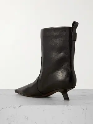 Brunello Cucinelli Bead-embellished Leather Ankle Boots