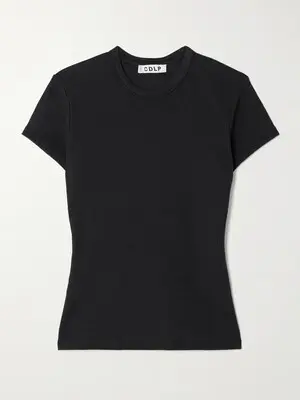 CDLP Ribbed Stretch Lyocell And Cotton-blend T-shirt