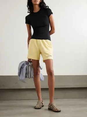 CDLP Ribbed Stretch Lyocell And Cotton-blend T-shirt