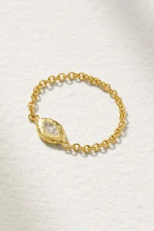 OCTAVIA ELIZABETH Net Sustain Nesting Gem 18-karat Diamond Ring - Gold