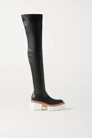 Stella McCartney Emilie Vegetarian Leather Over-the-knee Platform Boots
