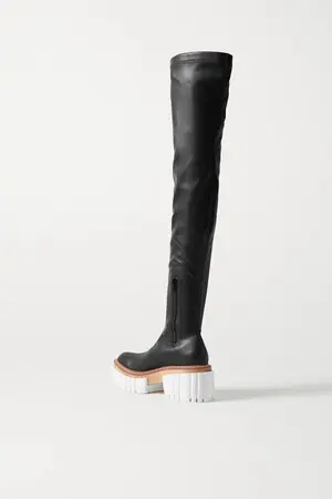 Stella McCartney Emilie Vegetarian Leather Over-the-knee Platform Boots