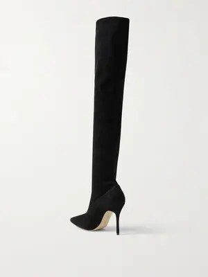 Manolo Blahnik Pascalarehi 105 Suede Over-the-knee Boots