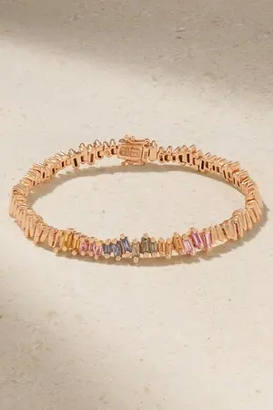 SUZANNE KALAN 18-karat Rose Sapphire Bracelet - Gold