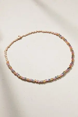 SUZANNE KALAN 18-karat Rose Sapphire Necklace - Gold