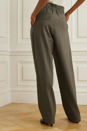 Victoria Beckham Twill Straight-leg Pants - Brown