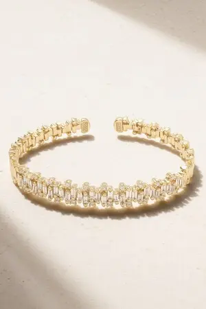 SUZANNE KALAN Shimmer 18-karat Diamond Bracelet - Gold