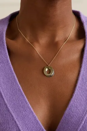 CHARMS COMPANY Initials 14-karat Sapphire Necklace