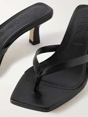 AeydĒ Wilma Leather Sandals - Black