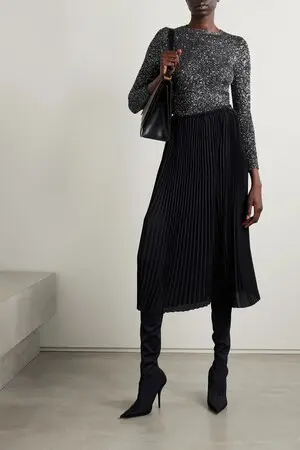 Balenciaga Sequined Stretch-knit Sweater