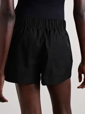 Wardrobe.NYC Beach Cotton-blend Shell Shorts - Black